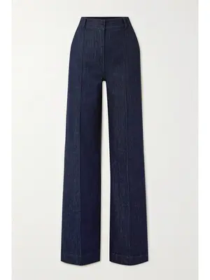 Another Tomorrow High-rise Straight-leg Stretch Organic Jeans - Blue