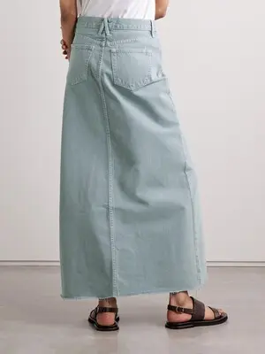 SLVRLAKE Frayed Denim Maxi Skirt