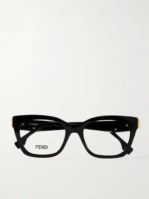 Fendi First Square-frame Acetate Optical Glasses - Black