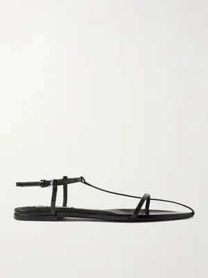 JIL SANDER Leather Point-toe Sandals - Black