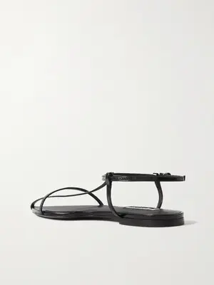 JIL SANDER Leather Point-toe Sandals - Black