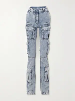 Givenchy High-rise Straight-leg Cargo Jeans - Blue