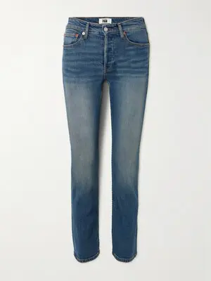 RE/DONE The Anderson Mid-rise Slim-leg Jeans - Blue