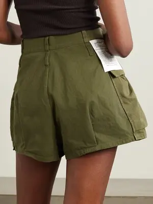 R13 Bubble Herringbone Cotton Shorts