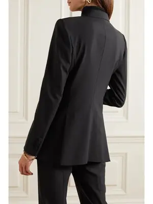 Another Tomorrow Double-breasted Merino Wool Jacket