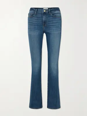 FRAME Le Mini Boot Mid-rise Jeans - Blue
