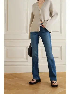 FRAME Le Mini Boot Mid-rise Jeans - Blue