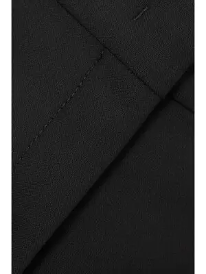 Another Tomorrow Pleated Merino Wool Straight-leg Pants