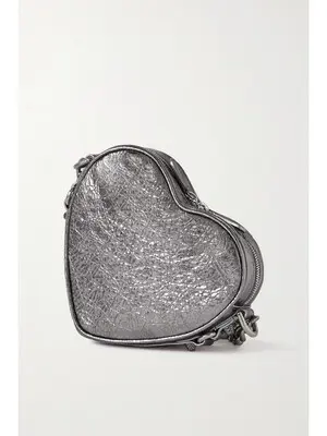 Balenciaga Le Cagole Heart Mini Shoulder Bag - Silver