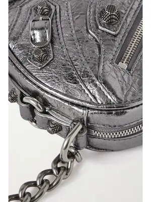 Balenciaga Le Cagole Heart Mini Shoulder Bag - Silver