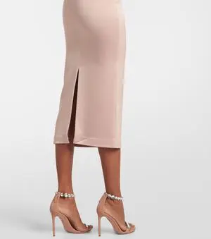 Alex Perry Sweetheart Satin Crepe Midi Dress