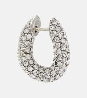Balenciaga Crystal Embellished Hoop Earrings