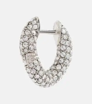 Balenciaga Crystal Embellished Hoop Earrings