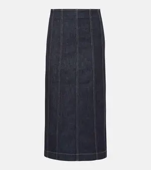 Veronica Beard Fiona Denim Maxi Skirt - Blue