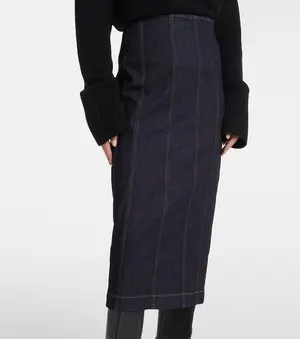 Veronica Beard Fiona Denim Maxi Skirt