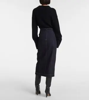 Veronica Beard Fiona Denim Maxi Skirt