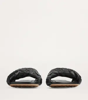 Bottega Veneta Lambskin Intrecciato Mules - Black
