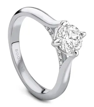 BOODLES Platinum And Diamond Engagement Ring - Silver
