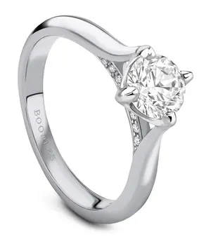 BOODLES Platinum And Diamond Engagement Ring - Silver