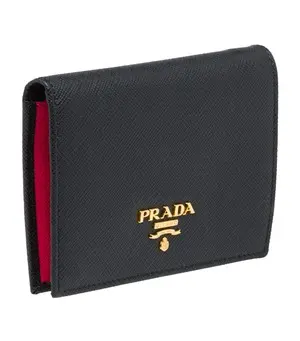 Prada Small Saffiano Leather Bifold Wallet - Black