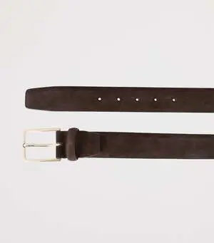 Santoni Suede Belt - Brown