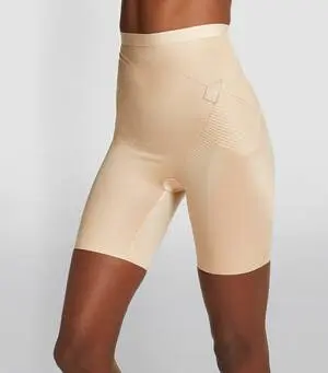Spanx Shape Invisible High-waist Mid-thigh Shorts Medium Control