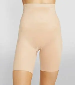 Spanx Shape Invisible High-waist Mid-thigh Shorts Medium Control