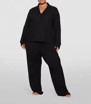 SKIMS Soft Lounge Ribbed Pyjama Set - Black