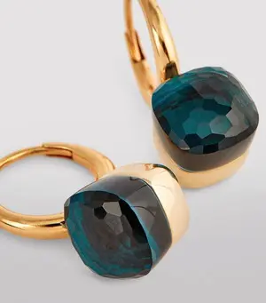Pomellato Rose Gold And Topaz Petit Nudo Drop Earrings