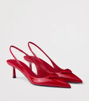 Prada Patent Leather Slingback Pumps 55 - Red