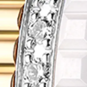 Boucheron Quatre White Hoop Earrings In Mixed Gold And Diamonds