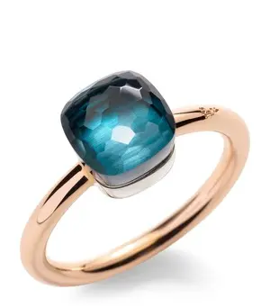 POMELLATO Pomellato Rose Gold And Topaz Nudo Petit Ring