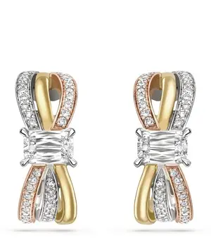 BOODLES Mixed Gold, Platinum And Diamond Earrings