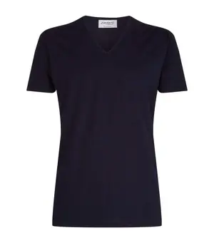 Zimmerli 172 Pure Comfort V-neck T-shirt - Navy