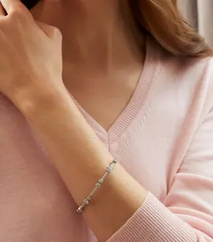 BOODLES Platinum And Diamond Waterfall Bangle