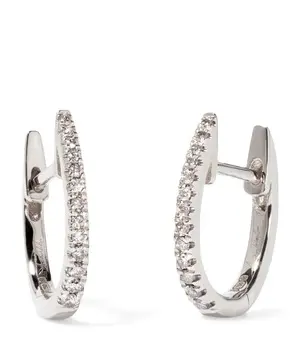 Annoushka Eclipse Diamond Hoop Earrings - Silver