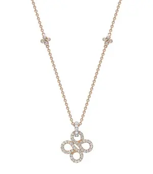 BOODLES Rose Gold, Platinum And Diamond Be Pendant Necklace - Silver