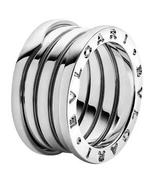 BVLGARI B.zero1 Four Band Ring In Gold - White