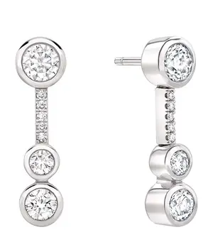 BOODLES Platinum And Diamond Drop Earrings