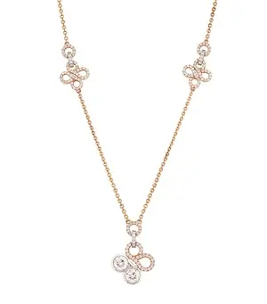 BOODLES Rose Gold, Platinum, And Diamond Necklace - Silver