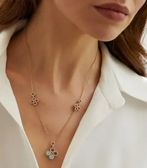 BOODLES Rose Gold, Platinum, And Diamond Necklace