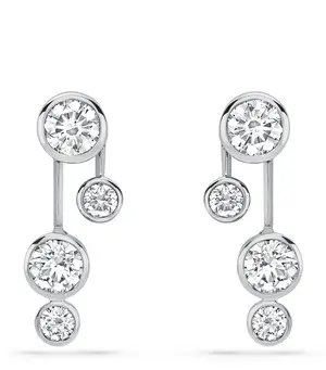 BOODLES Platinum And Diamond Raindance Earrings - Silver