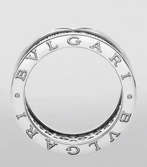 BVLGARI B.zero1 Diamond Band Ring - Silver