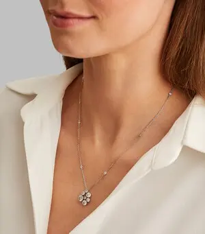 BOODLES Platinum And Diamond "raindance" Large Cluster Pendant