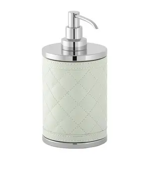 RIVIERE Leather Alghero Diamonds Soap Dispenser Green