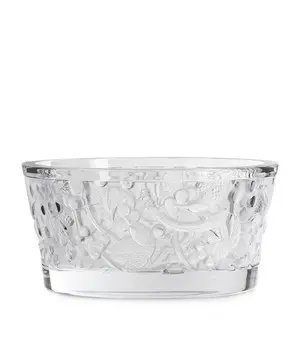 Lalique Crystal Merles Et Raisins Bowl - Clear