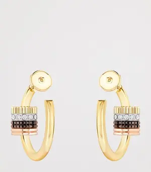 Boucheron Quatre Classique Hoop Earrings With Diamonds