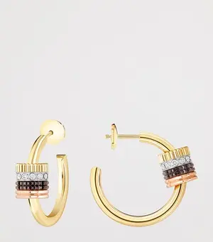 Boucheron Quatre Classique Hoop Earrings With Diamonds