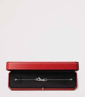 Cartier Panthère De White Gold Diamond And Emerald Bracelet