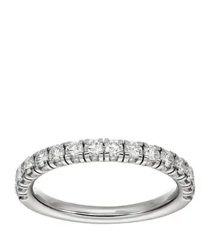 Cartier Platinum And Diamond Wedding Band - Silver